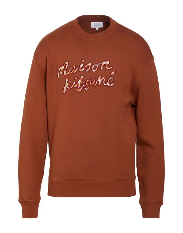Maison Kitsuné Sweatshirt Tan Size Cotton