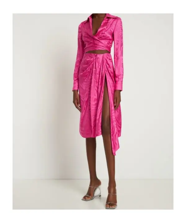 Giuseppe Di Morabito Viscose Jacquard Mini Skirt - Pink