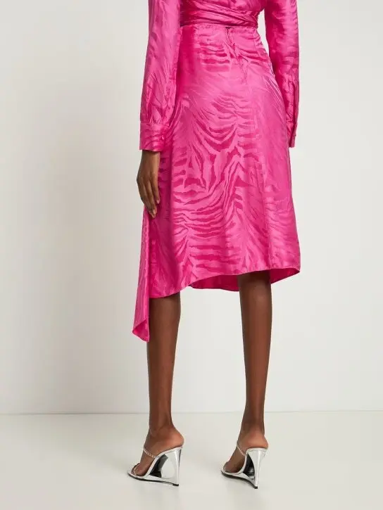 Giuseppe Di Morabito Viscose Jacquard Mini Skirt - Pink