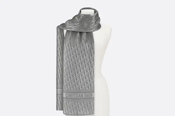 Dior Oblique Stole - Grey