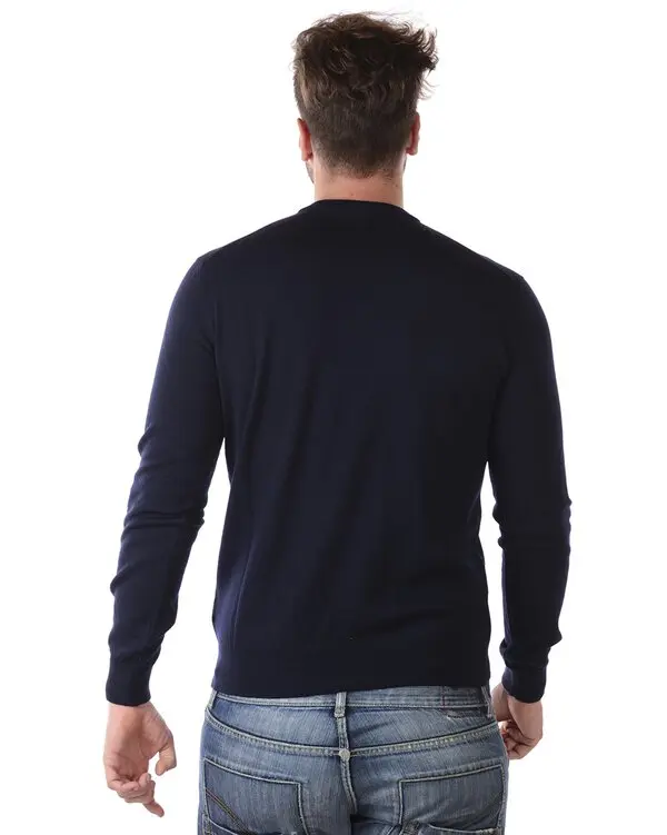 Emporio Armani Long-sleeved Round Neck Pullover - Black