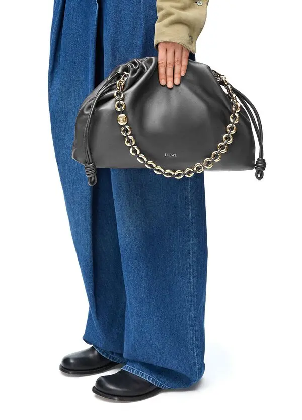 Loewe Large Drawstring Shoulder Bag - Black