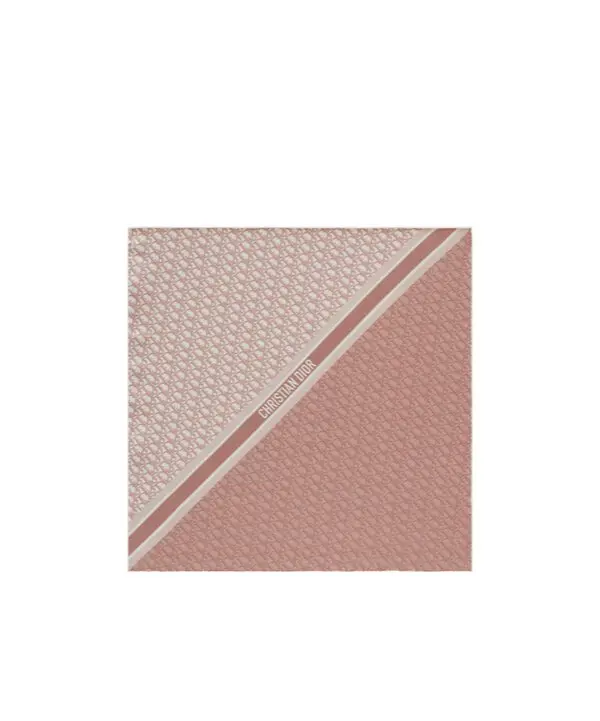 Dior Oblique 70 Square Scarf - Nude