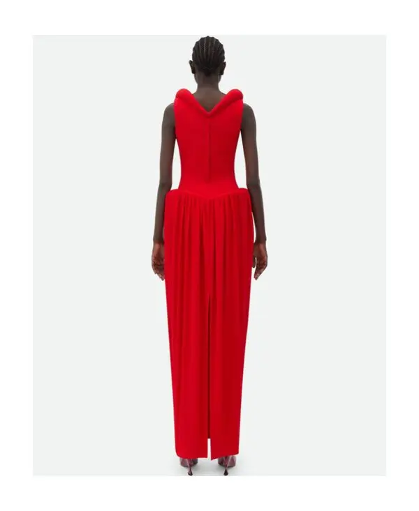 Bottega Veneta Padded Detail Zip Up Dress