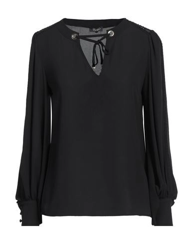 Liu Jo Crepe Crewneck Long Sleeve Top