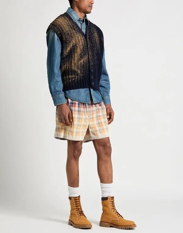 MAISON MARGIELA Cotton Tartan Bermuda Shorts