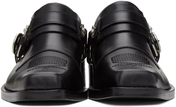 TOGA VIRILIS Buckled Leather Slip-on Boots