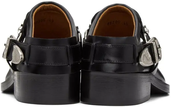 TOGA VIRILIS Buckled Leather Slip-on Boots