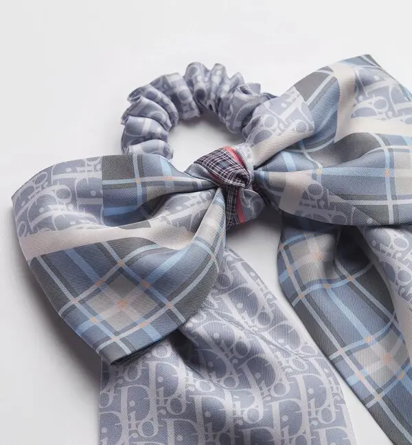 Dior Infini Tartan Ette Hair Tie