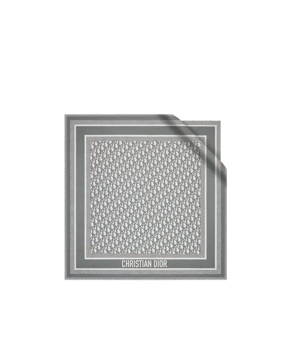 Dior Oblique Diortwin 70 Square Scarf - Gray