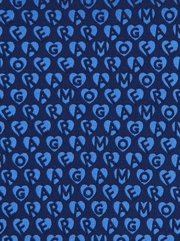 FERRAGAMO Logo Neck Tie - Blue