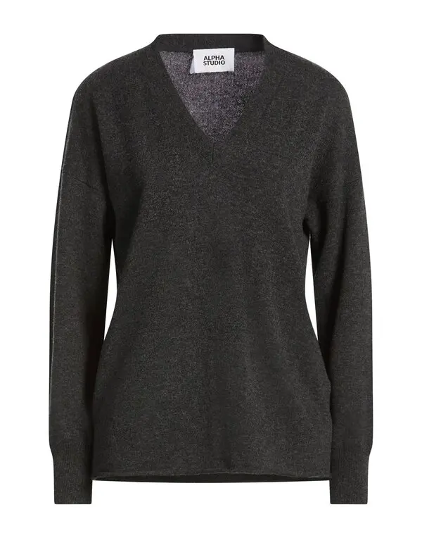 Alpha Studio Wool And Cashmere V-neck Pullover