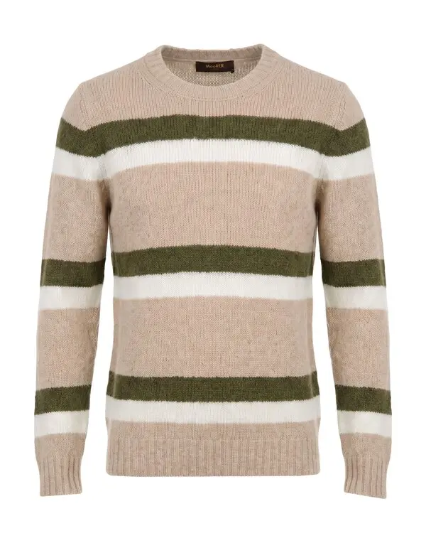 MOORER Wool Cashmere Striped Sweater
