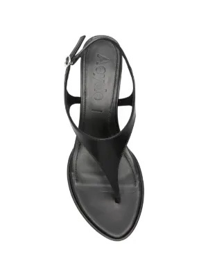 AeydĒ Roose Leather Wedge Sandals - Black