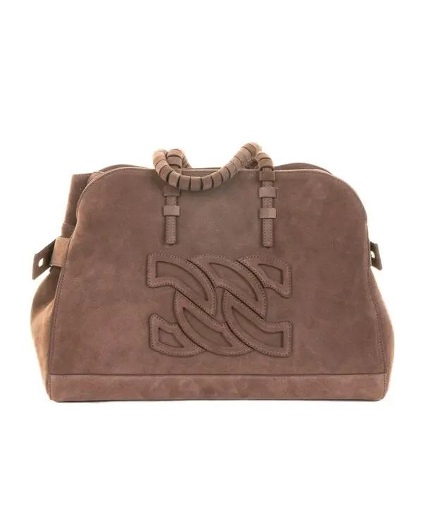 Casadei Park Avenue Velour Bag - Light Brown