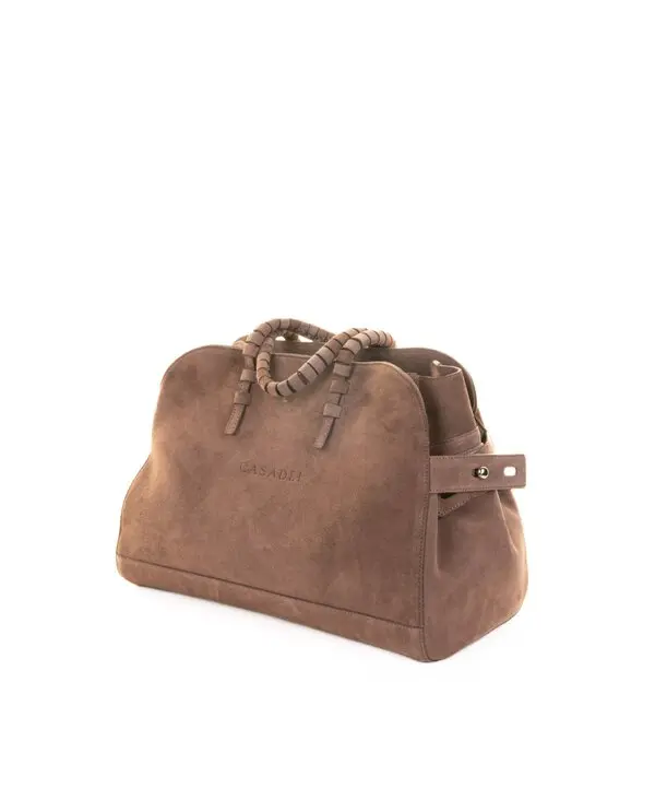 Casadei Park Avenue Velour Bag - Light Brown