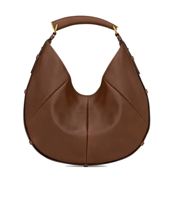 Saint Laurent Mombasa Medium In Smooth Leather - Toasted Bread