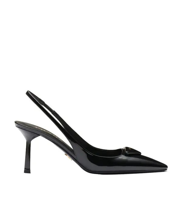 Prada Logo-plaque Pointed-toe Pumps