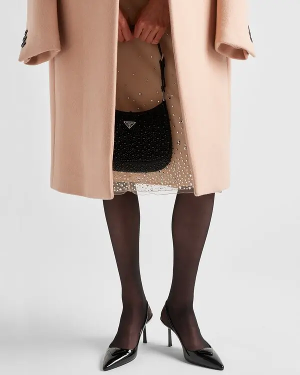 Prada Logo-plaque Pointed-toe Pumps