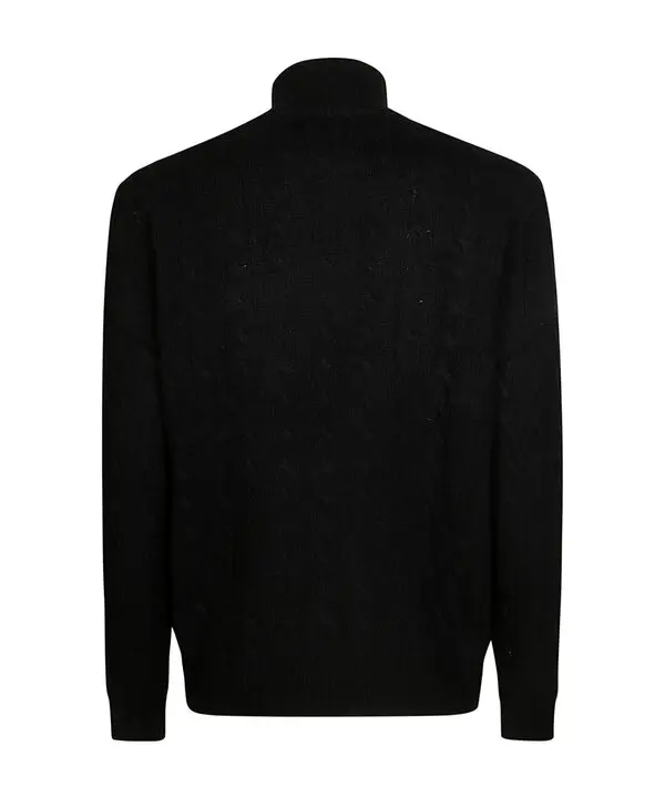 Polo Ralph Lauren Pony Embroidered Cable-knit Jumper - Black