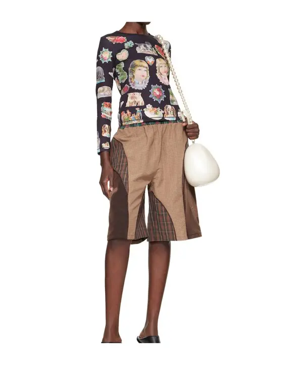 CHOPOVA LOWENA Snippets Fitted Jersey T-shirt