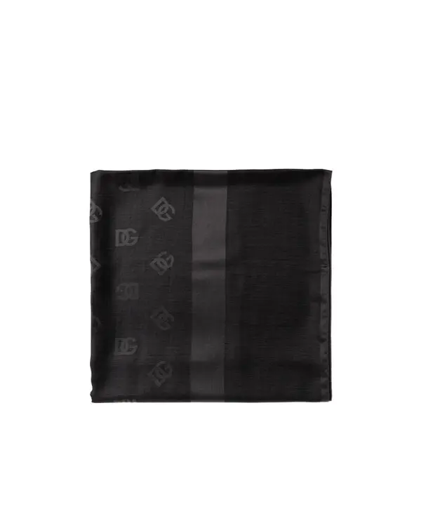Dolce & Gabbana Dolce Gabbana Monogram Jacquard Scarf - Grey