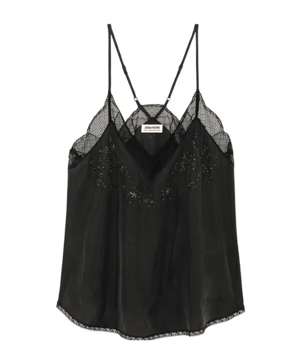 Zadig&Voltaire Christy Silk Strass Paisley Top