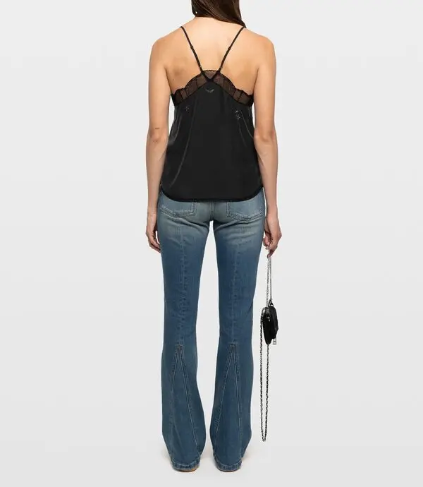 Zadig&Voltaire Christy Silk Strass Paisley Top