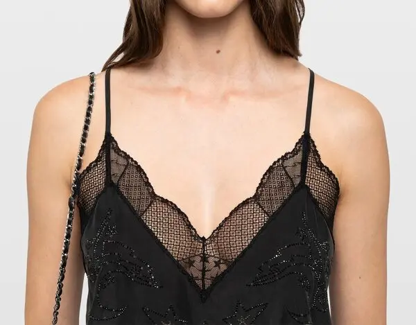Zadig&Voltaire Christy Silk Strass Paisley Top