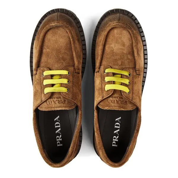 Prada Suede Platform Casual Shoes
