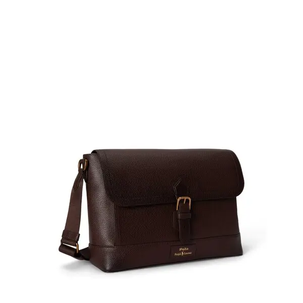 Polo Ralph Lauren Pebbled Leather Messenger Bag