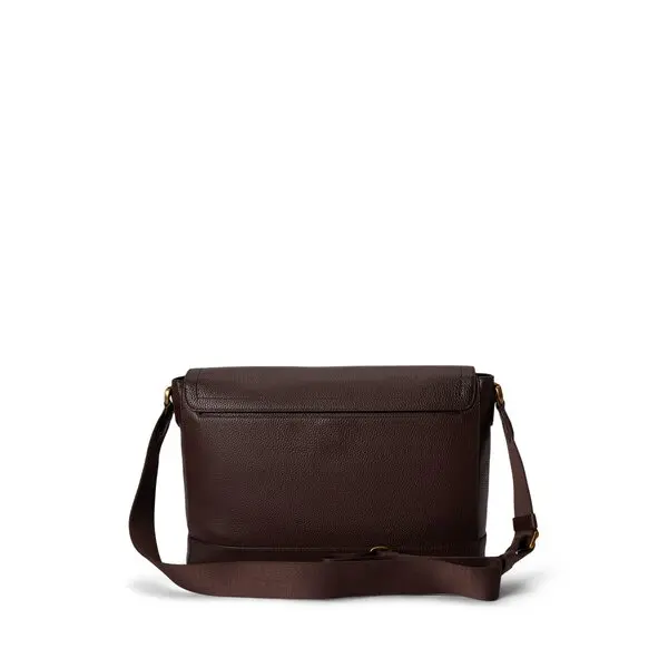 Polo Ralph Lauren Pebbled Leather Messenger Bag