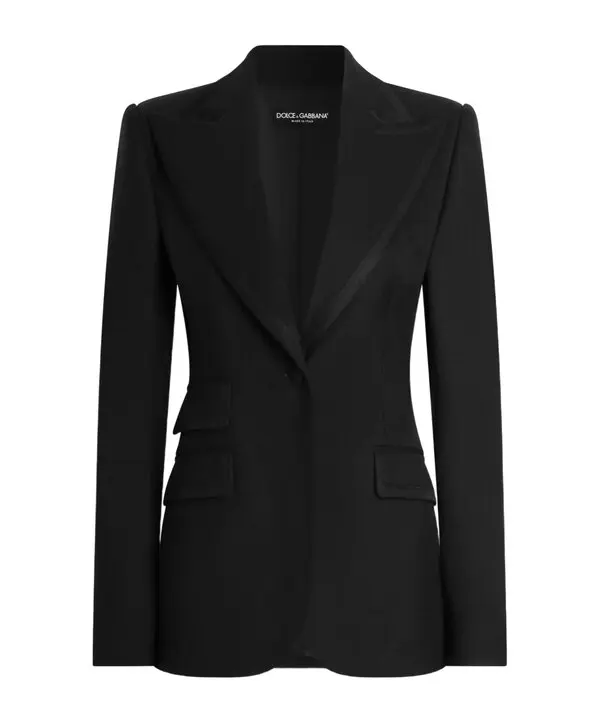 Dolce & Gabbana Turlington Single-breasted Jacket In Bi-stretch Twill