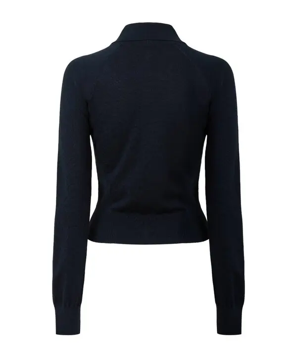 Givenchy Collared Half-button Long Sleeve Knit Top