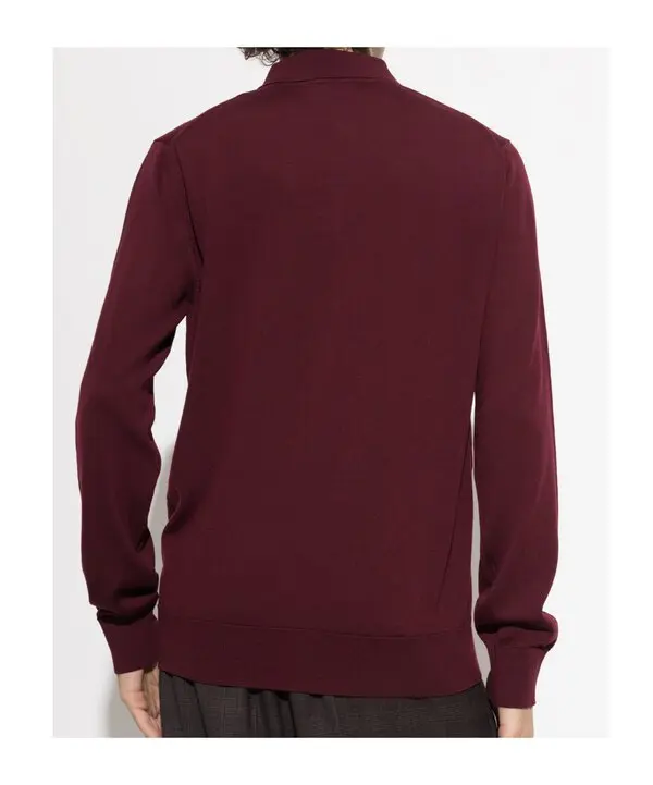 Dolce & Gabbana Long-sleeved Knit Polo Shirt