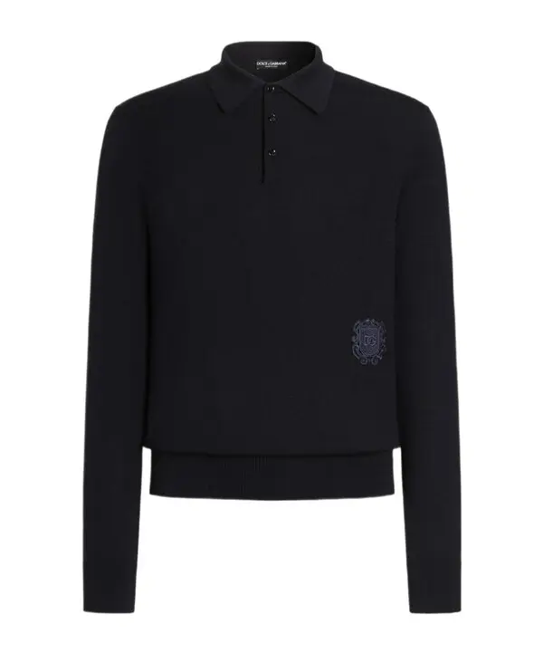 Dolce & Gabbana Virgin Wool Polo Shirt