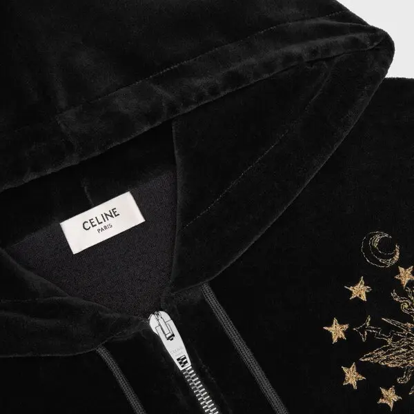 Celine Tracksuit Jacket In Velvet Jersey