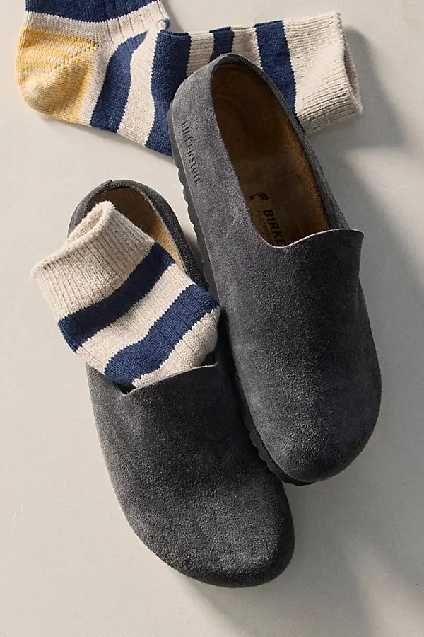 BIRKENSTOCK Amsterdam Wrapped Clogs - Charcoal