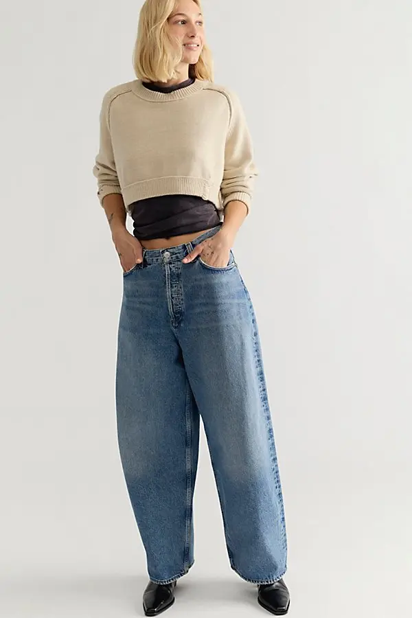AGOLDE Rounded Baggy Jeans - Downplay