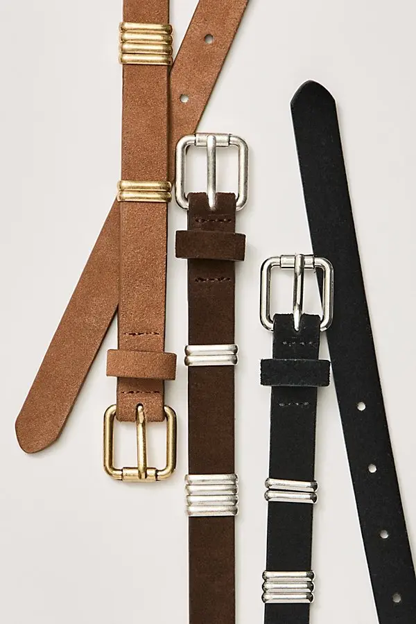 Free People Millie Microslim Belt - Black