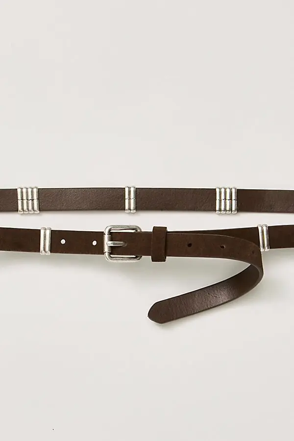 Free People Millie Microslim Belt - Espresso