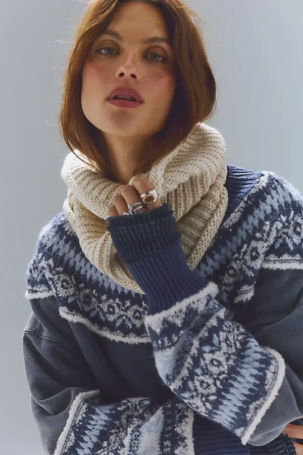 Free People Space Dye Snood - Vanilla Bean