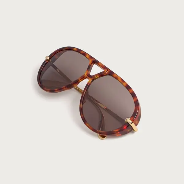 Bottega Veneta Bv1274s Sunglasses - Havana/gold/brown
