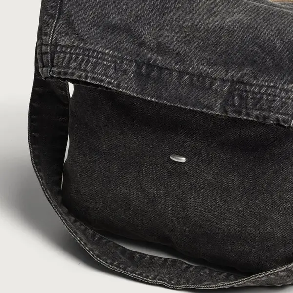 Our Legacy Indigo Canvas Sling Bag - Deep Blue