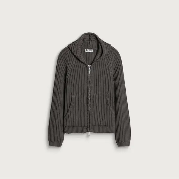 Our Legacy Stripe Dry Merino Wool Level Hood - Sage