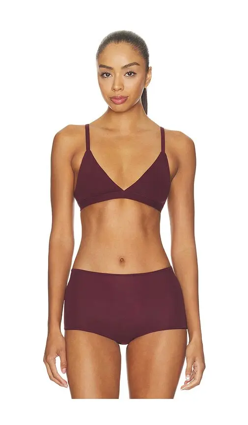 SKIMS Fits Everybody Triangle Bralette In Purple - Currant