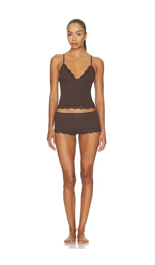 SKIMS Fits Everybody Lace Triangle Cami & Boyshort Set