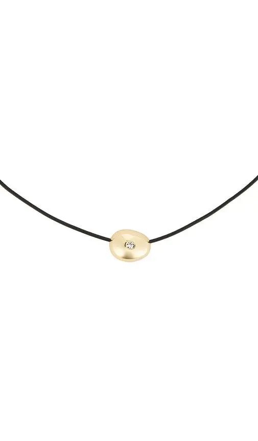 Ettika Polished Pebble Leather Pendant Necklace
