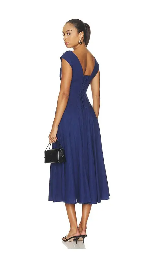 GUIZIO Leila Linen Midi Dress