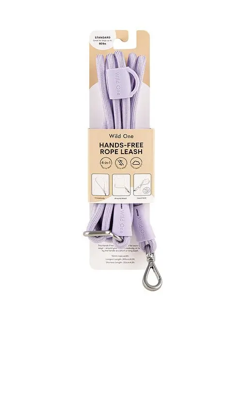 WILD ONE Rope Leash In Lavender - Lilac